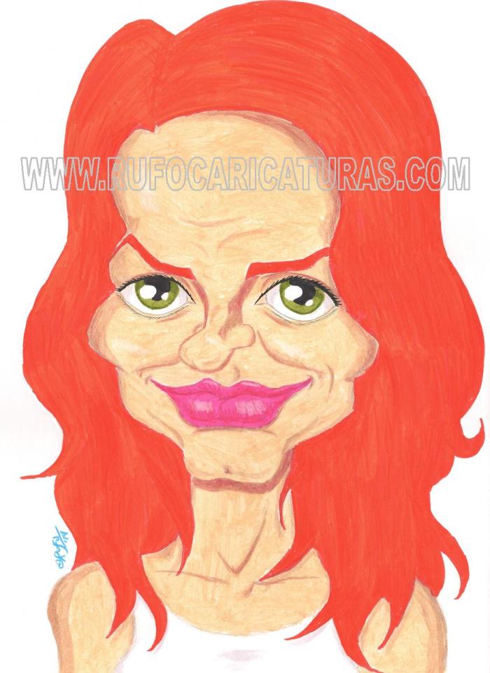 caricatura de JESSICA CHASTAIN | © RUFO | caricaturas personalizadas ...