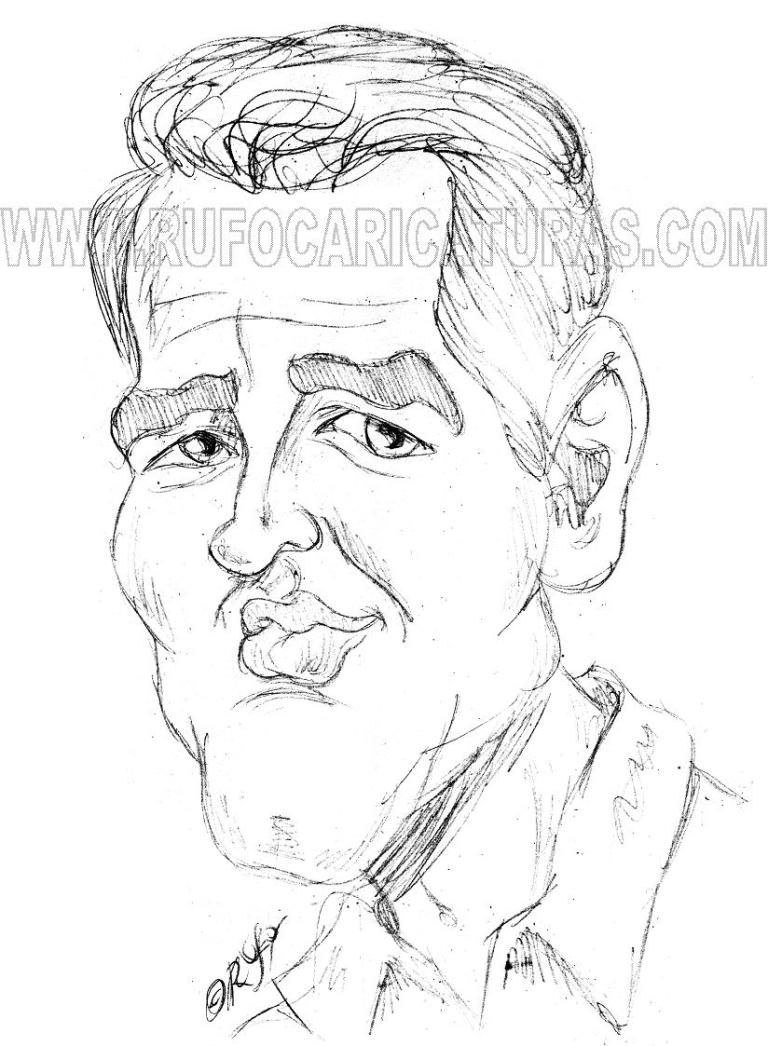 caricatura de PAUL NEWMAN | © RUFO | caricaturas personalizadas para ...